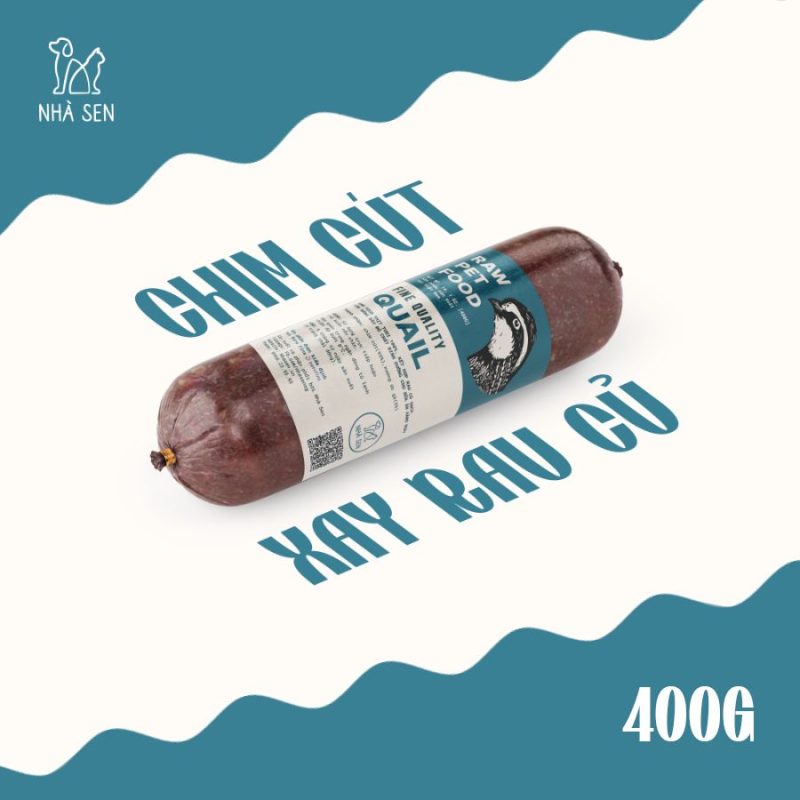 Chim Cút Xay Rau Củ - Thức ăn tươi cho chó mèo (RAW FOOD)